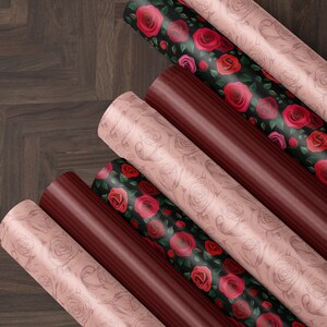 Pink Wrapping Paper Flower Gift Wrap Bridal Shower Decor Girl Baby ...