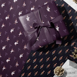 Ballerina Wrapping Paper Girl Gift Wrap Nutcracker Gift Wrap Elegant ...