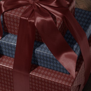 Christmas Wrapping Paper Red Gift Wrap Print Plaid Wrapping Paper ...