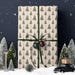 White Christmas Tree Wrapping Paper Holiday Gift Wrap Xmas Decoration ...