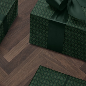 Green Wrapping Paper Plaid Gift Wrap Christmas Gift Wrapping Paper ...
