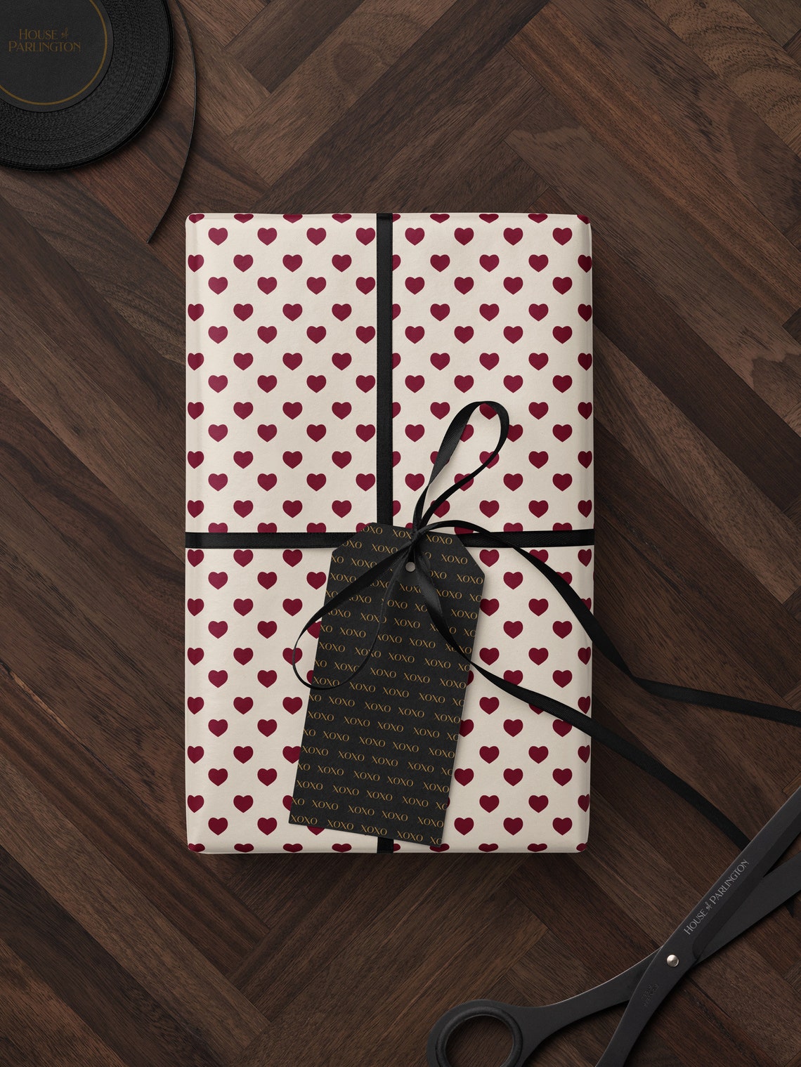 Heart Wrapping Paper Valentine Gift Wrap Love Gift Wrap Cute Gift Wrap ...