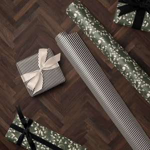 Green Wedding Wrapping Paper Classy Gift Wrap Anniversary Wrapping ...