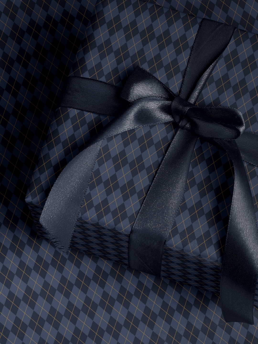 Blue Argyle Gift Wrap Paper Blue Plaid Wrapping Paper Pattern Father ...