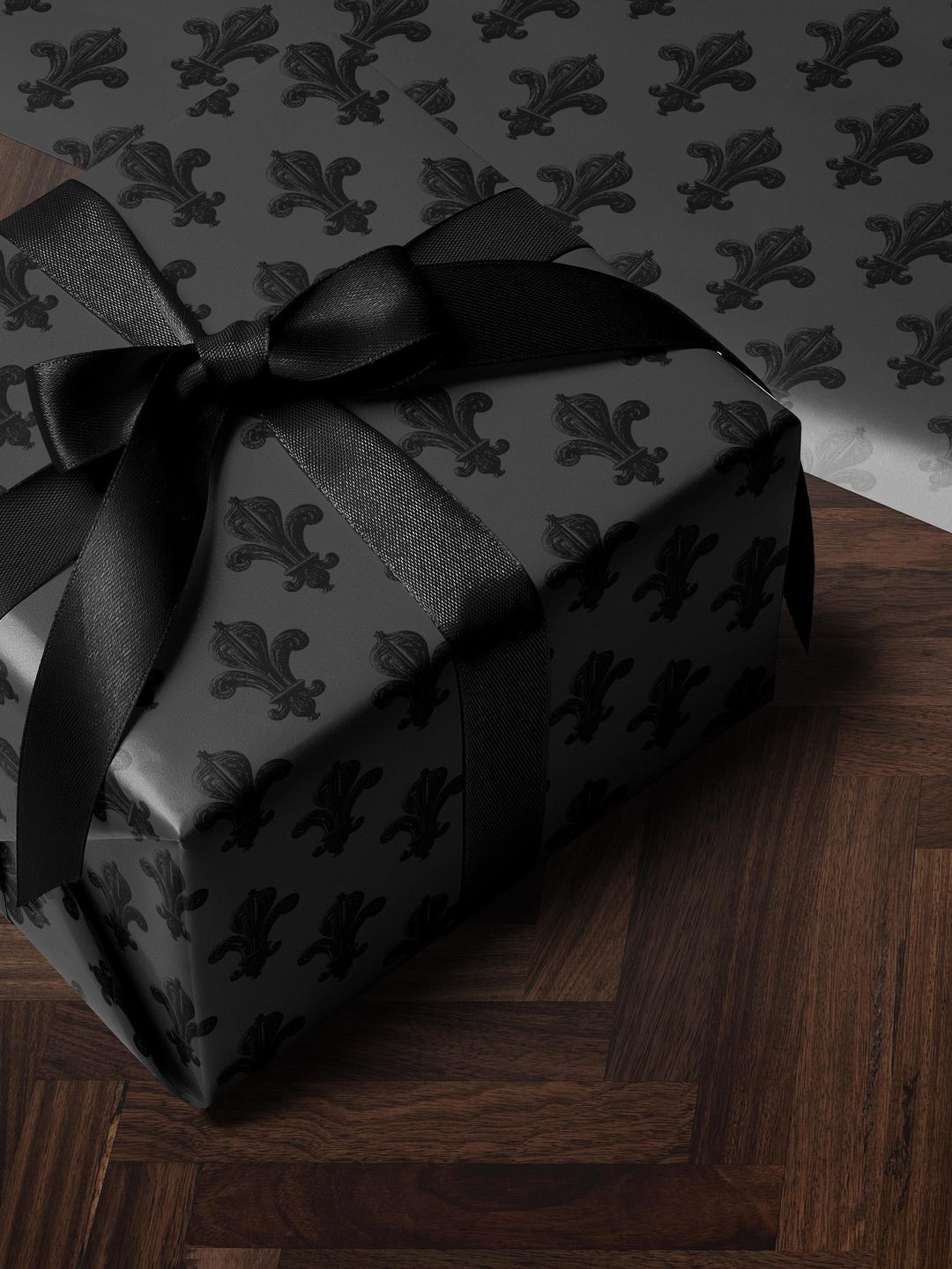 Fleur De Lis Wrapping Paper Birthday Gift Wrap French Design Elegant ...