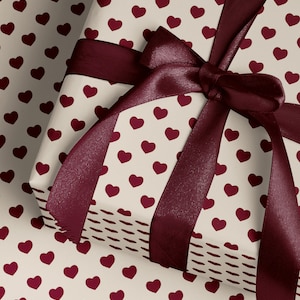 Heart Wrapping Paper Valentine Gift Wrap Love Gift Wrap Cute Gift Wrap ...