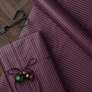 Plum Stripe Wrapping Paper Purple Gift Wrap Christmas Wrapping Paper ...