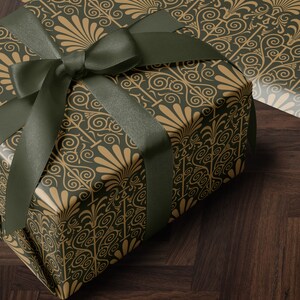 Elegant Christmas Wrapping Paper Art Deco Gift Wrap Holiday Gift ...