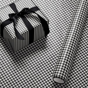 Houndstooth Gift Wrap Paper Vintage Wrapping Paper College Graduation ...