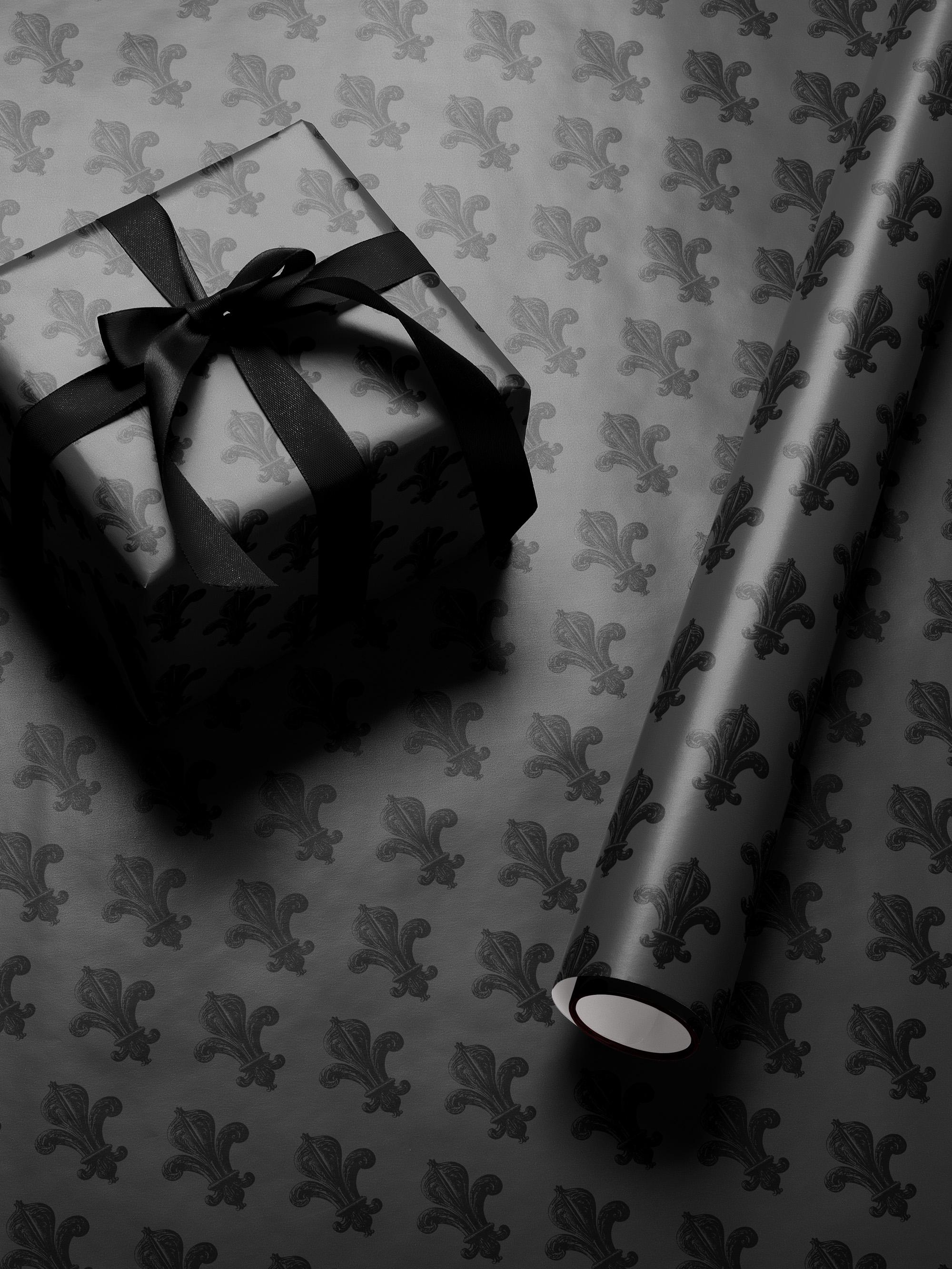 Fleur De Lis Wrapping Paper Birthday Gift Wrap French Design Elegant ...