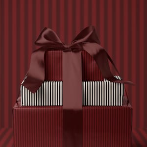 Red Stripe Wrapping Paper Roll Gift Wrap Wedding Wrapping Paper Print ...