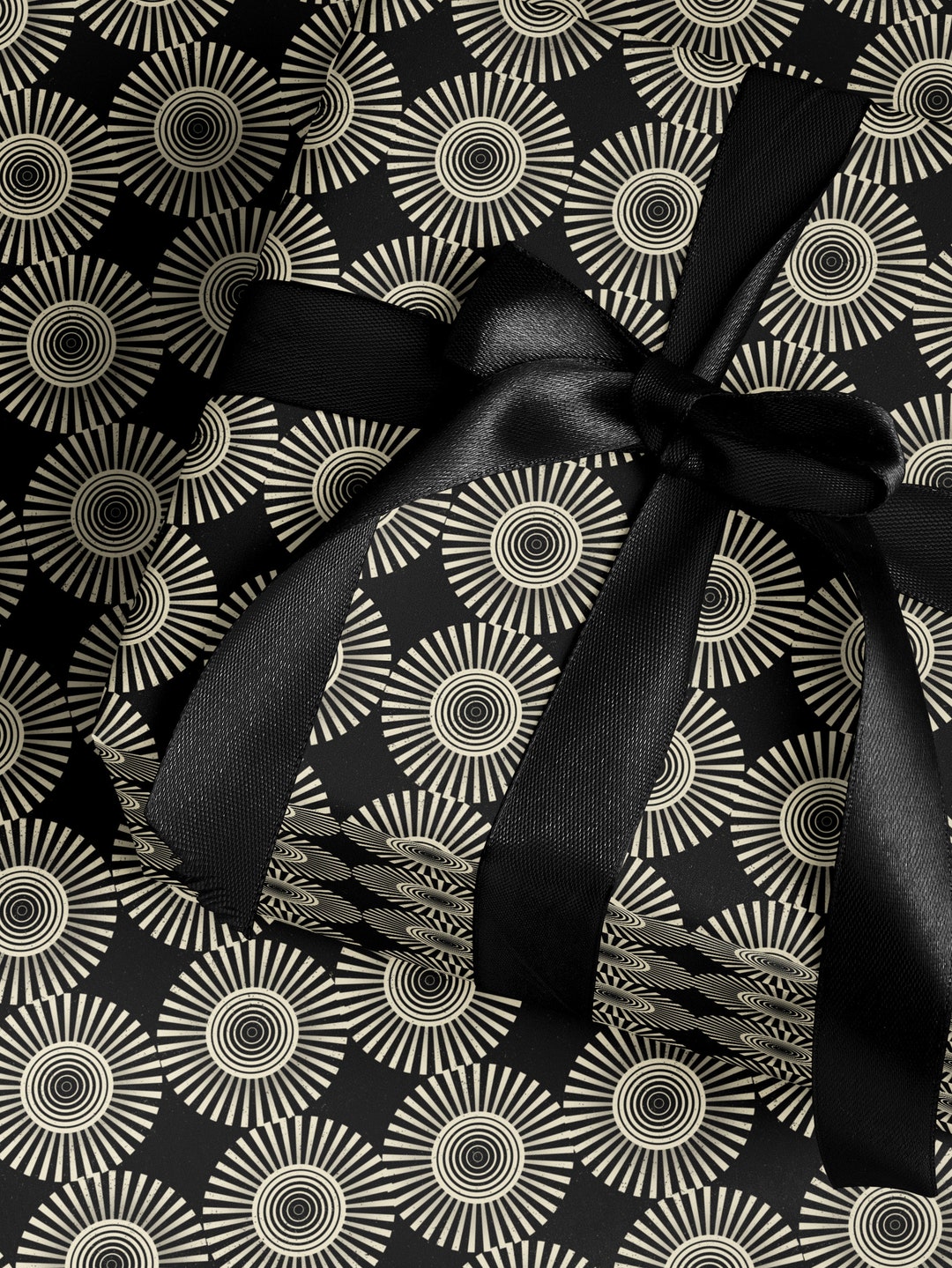 Midcentury Modern Gift Wrapping Paper Birthday Retro Style Art Abstract ...