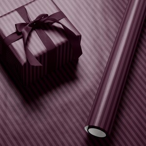 Plum Stripe Wrapping Paper Purple Gift Wrap Christmas Wrapping Paper ...