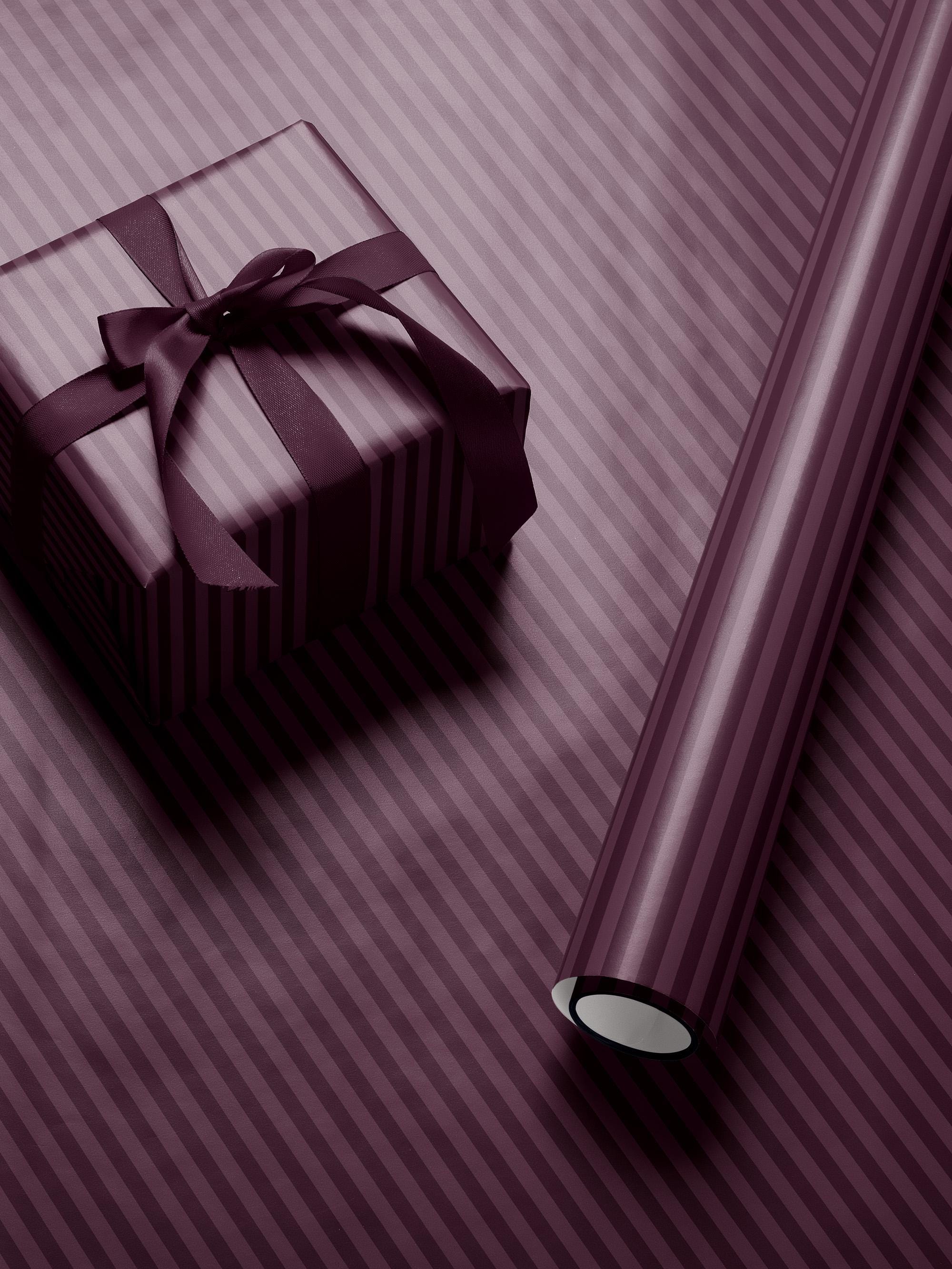 Plum Stripe Wrapping Paper Purple Gift Wrap Christmas Wrapping Paper ...