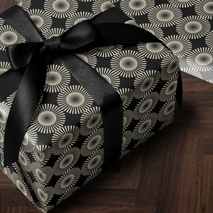 Midcentury Modern Gift Wrapping Paper Birthday Retro Style Art Abstract ...