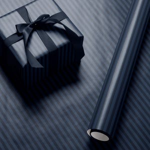 Blue Stripe Gift Wrap Blue Wrapping Paper Christmas Party Gift Idea ...