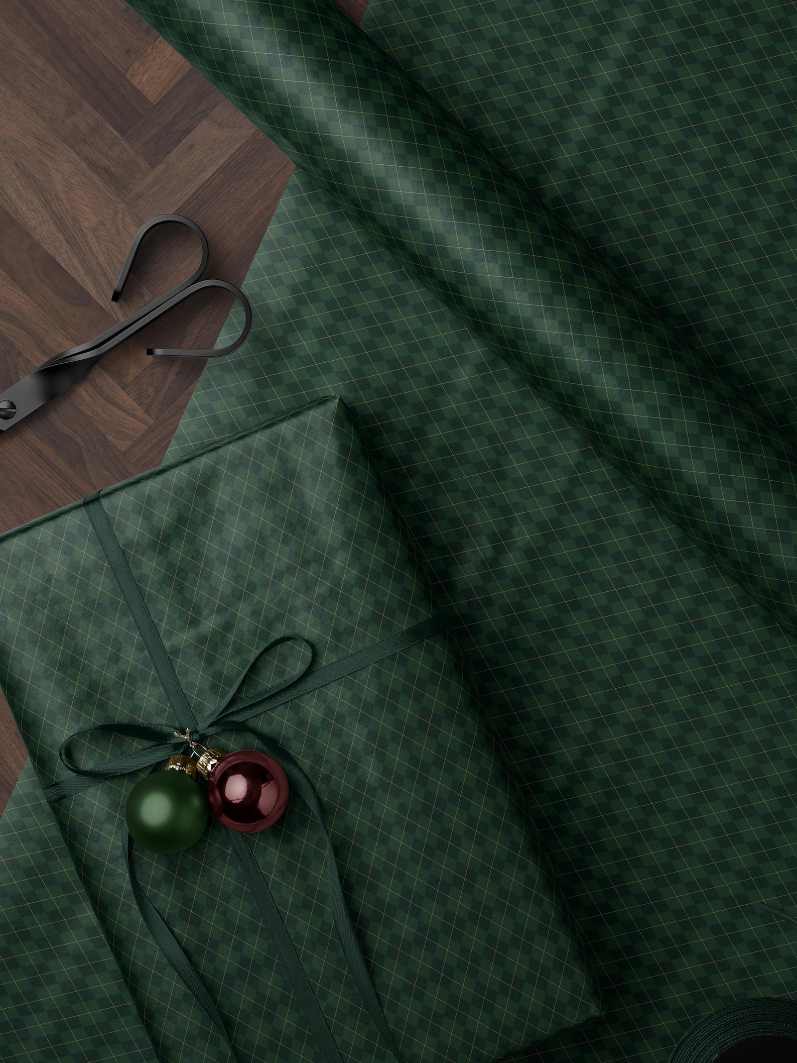 Green Argyle Wrapping Paper Birthday Gift Wrapping Paper Golf Gift Wrap ...