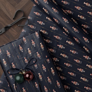 Nutcracker Wrapping Paper Holiday Gift Wrap Nutcracker Gift Wrap ...