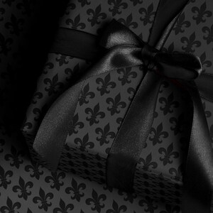 Fleur De Lis Wrapping Paper Birthday Gift Wrap French Design Elegant ...