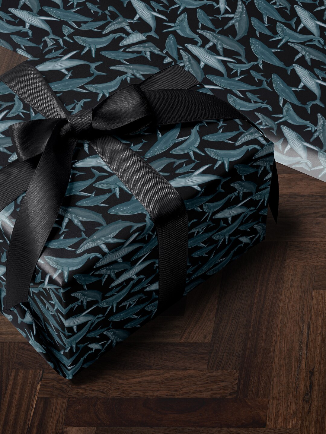 Whale Gift Wrap for Him Whale Art Print Sealife Wrapping Paper Kid ...