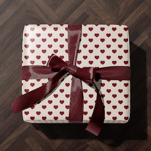 Heart Wrapping Paper Valentine Gift Wrap Love Gift Wrap Cute Gift Wrap ...
