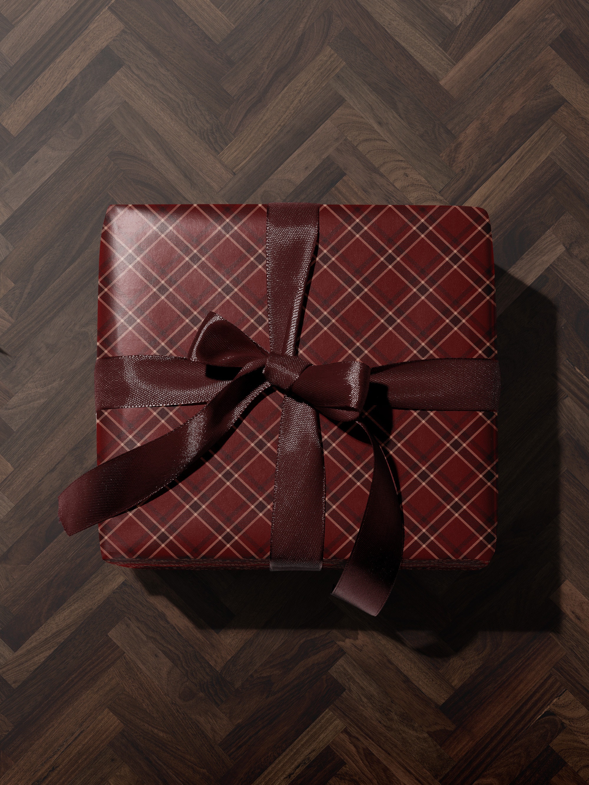 Red Plaid Wrapping Paper Holiday Gift Wrap Tartan Gift Wrap Traditional ...