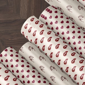 Lips Wrapping Paper Love Gift Wrap for Special Occasion Sexy Wrapping ...