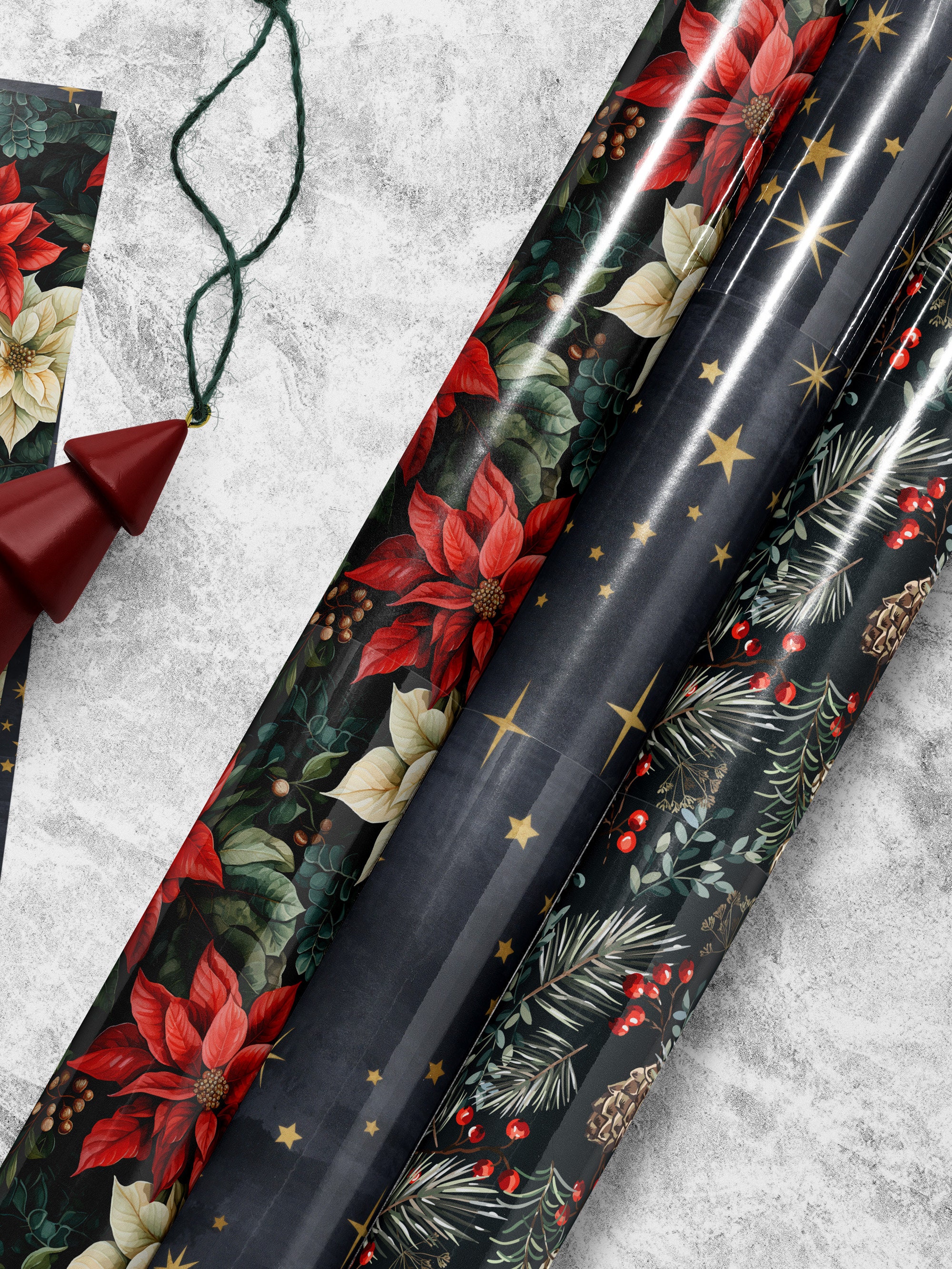 Elegant Christmas Wrapping Paper Holiday Gift Wrap Christmas - Etsy
