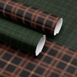 Elegant Plaid Wrapping Paper Holiday Gift Wrap Tartan Gift Wrap Luxury ...