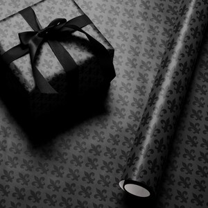 Fleur De Lis Wrapping Paper Birthday Gift Wrap French Design Elegant ...