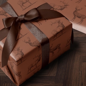 Forest Wrapping Paper Deer Gift Wrap Elk Wrapping Paper Bachelor Party ...