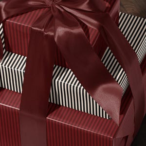 Red Stripe Wrapping Paper Roll Gift Wrap Wedding Wrapping Paper Print ...