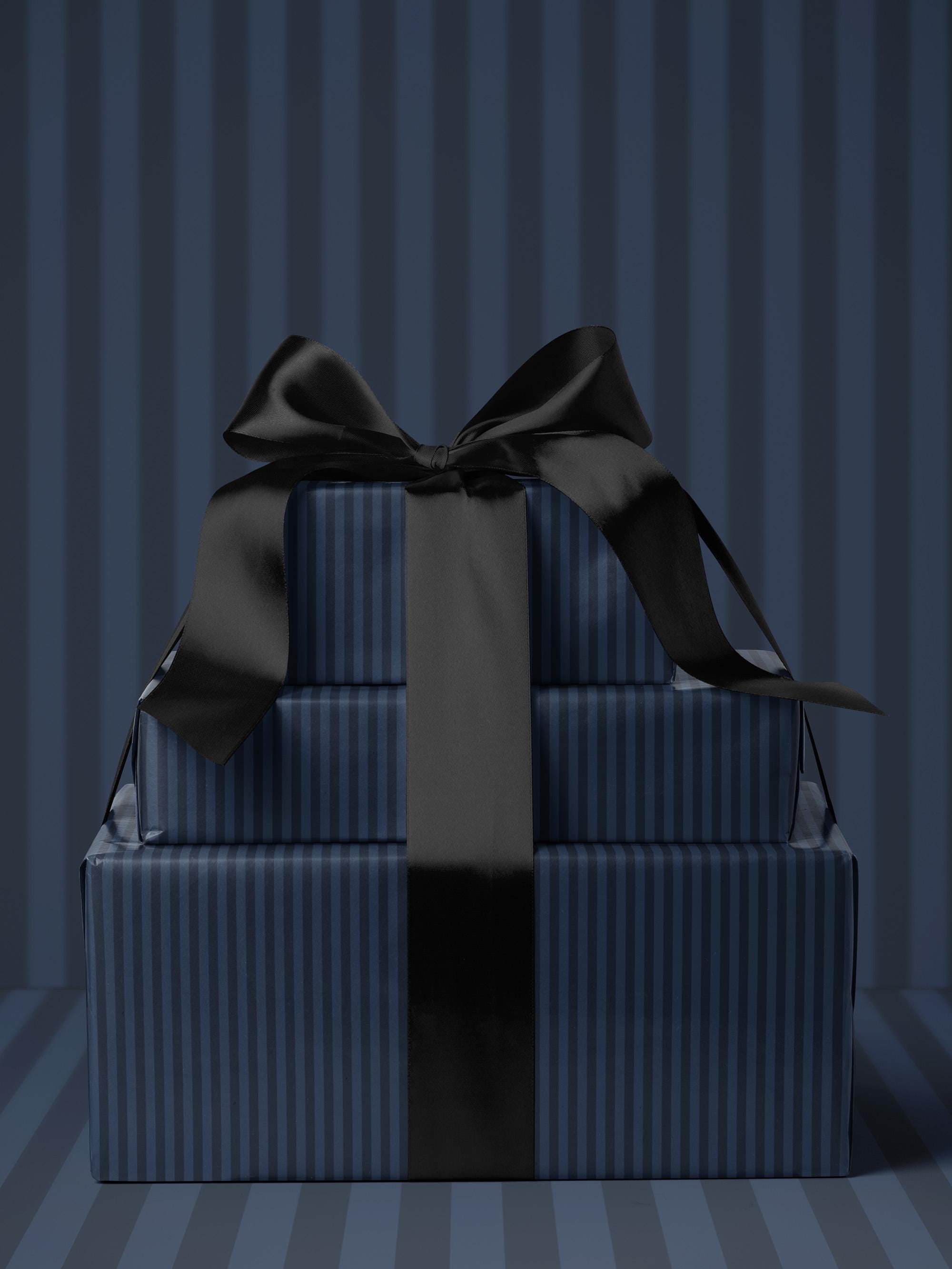 Blue Stripe Gift Wrap Blue Wrapping Paper Christmas Party Gift Idea ...