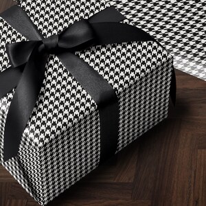 Houndstooth Gift Wrap Paper Vintage Wrapping Paper College Graduation ...