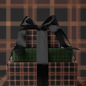 Elegant Plaid Wrapping Paper Holiday Gift Wrap Tartan Gift Wrap Luxury ...