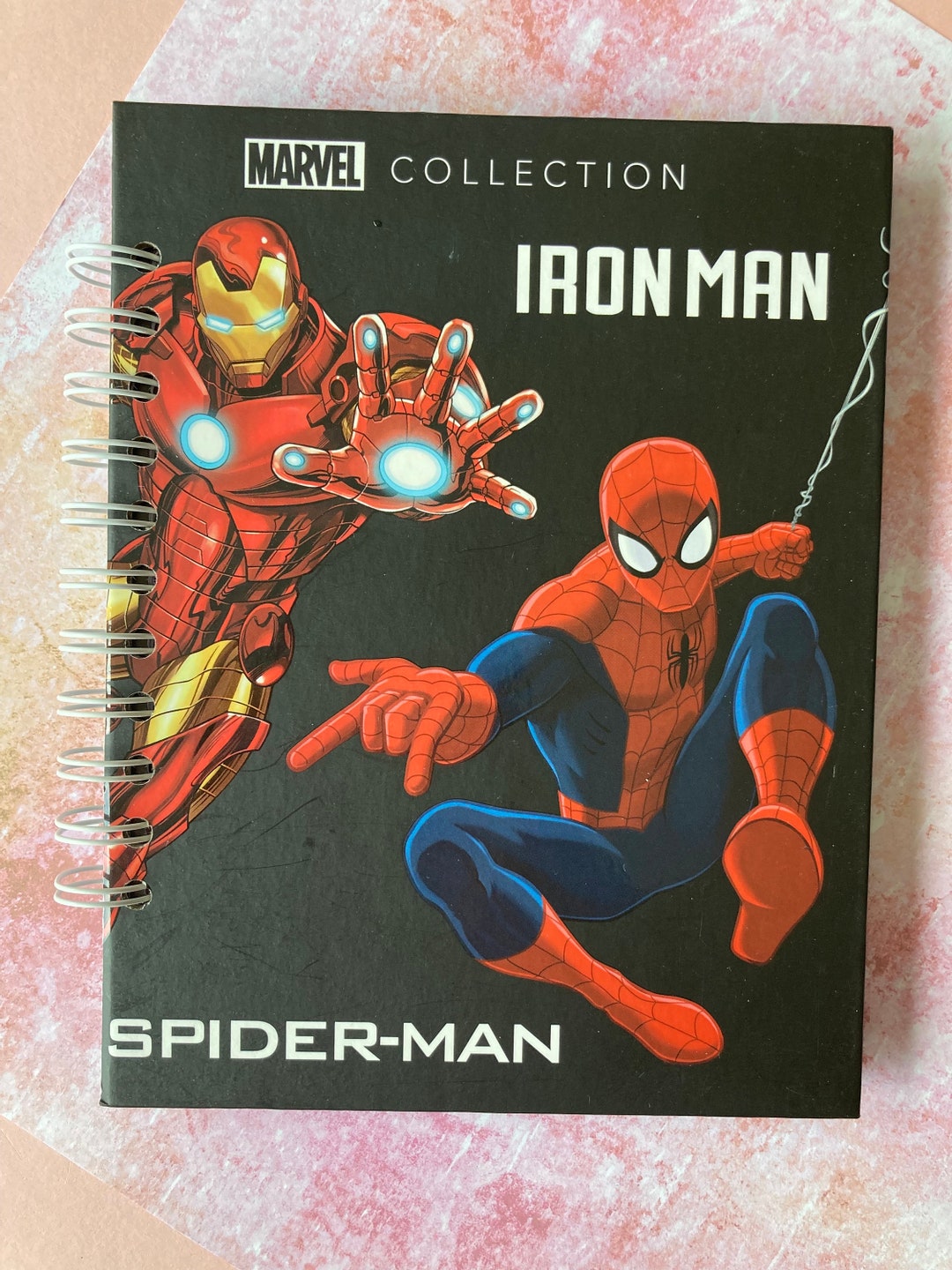 Spider-man & Iron Man Junk Journal // Upcycled Notebook // Comic ...