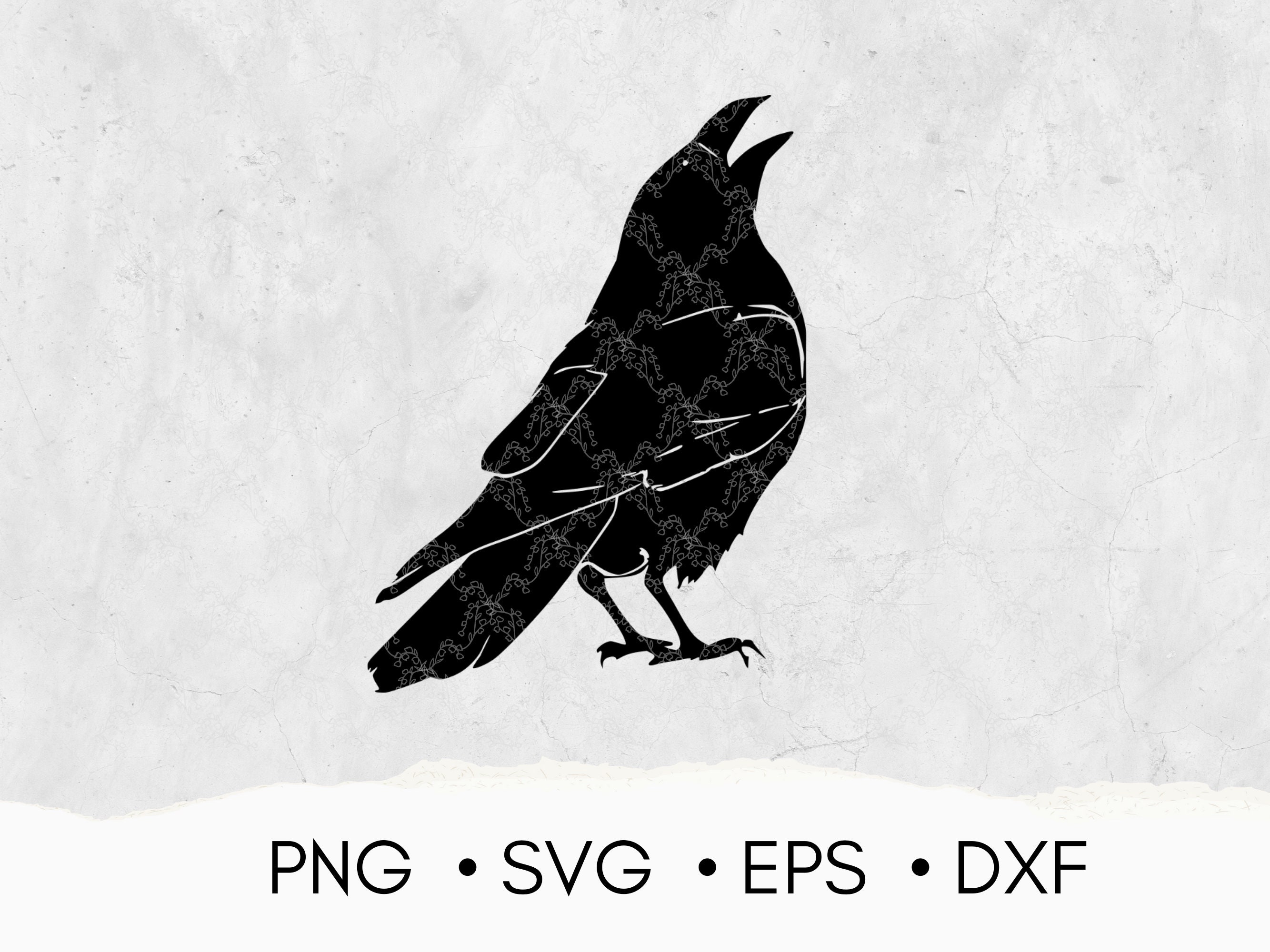 Crow Design | SVG - PNG - DXF - Eps | Silhouette | Clipart | Animal T ...