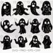 36 Ghosts Bundle | Svg, Png, Eps, Dxf | Spooky Ghosts Clipart | Digital ...