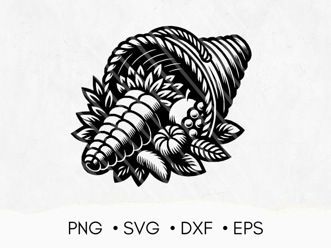 Cornucopia SVG PNG DXF Eps Thanksgiving T-shirt - Etsy
