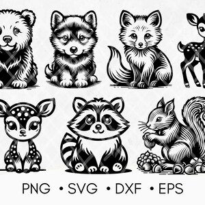 Forest Babies | SVG - PNG - DXF - Eps | Woodland Creatures T-shirt ...