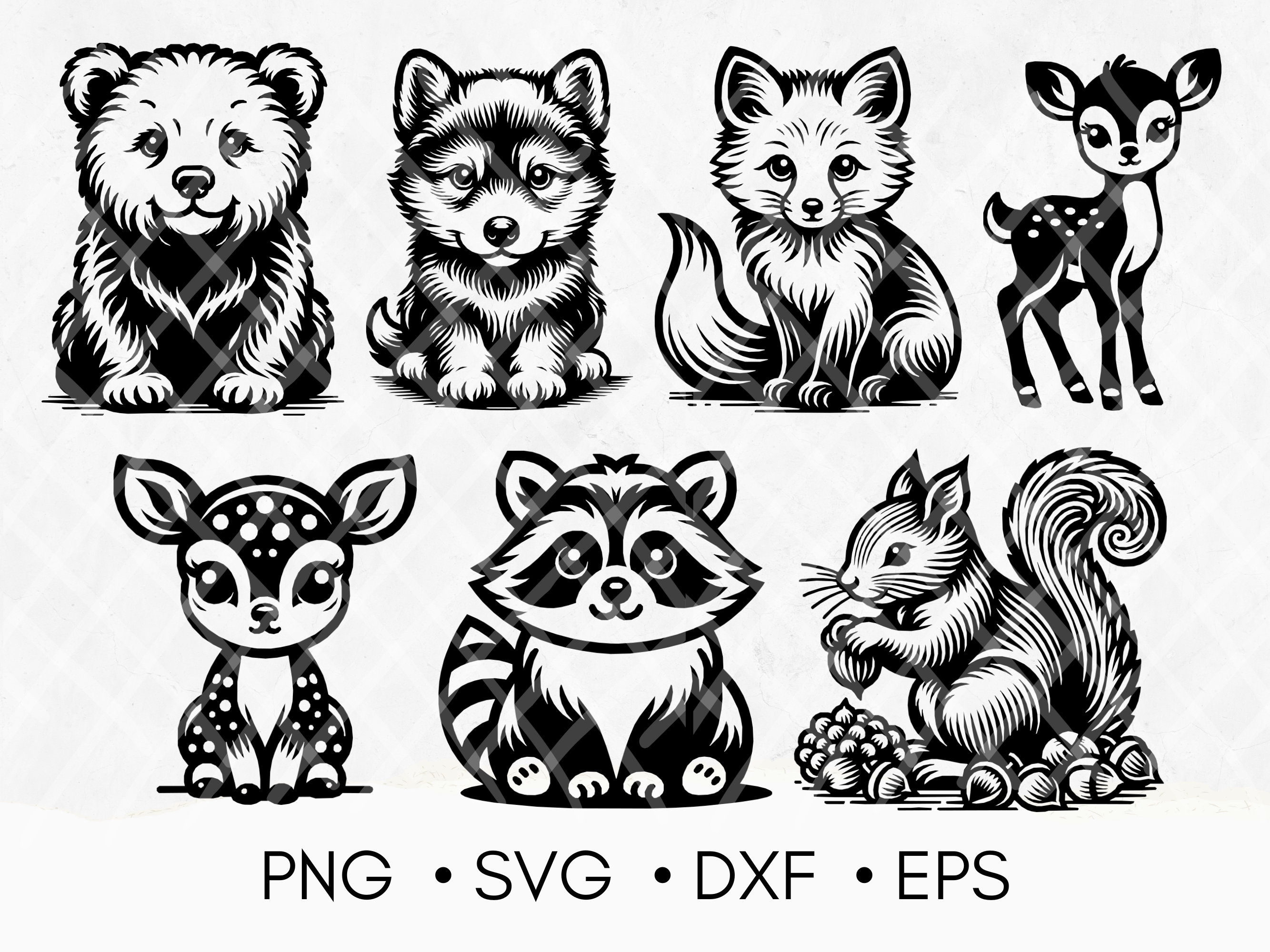 Forest Babies | SVG - PNG - DXF - Eps | Woodland Creatures T-shirt ...