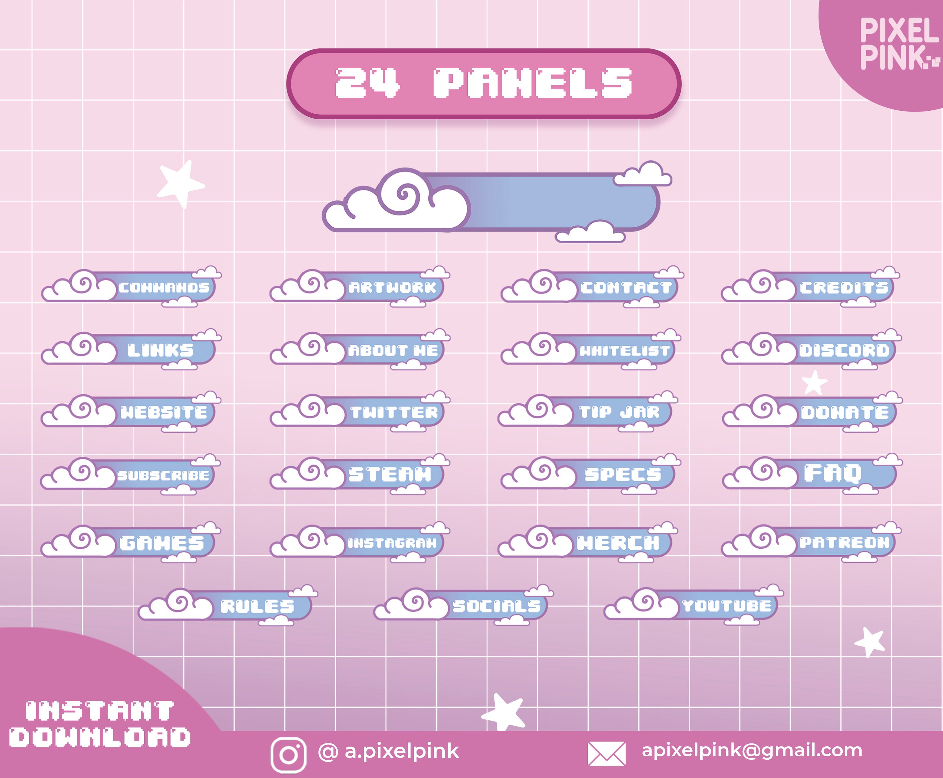 6 ANIMATED Switch Alerts and 24 PANELS / Animated Alerts / Cute Overlay ...