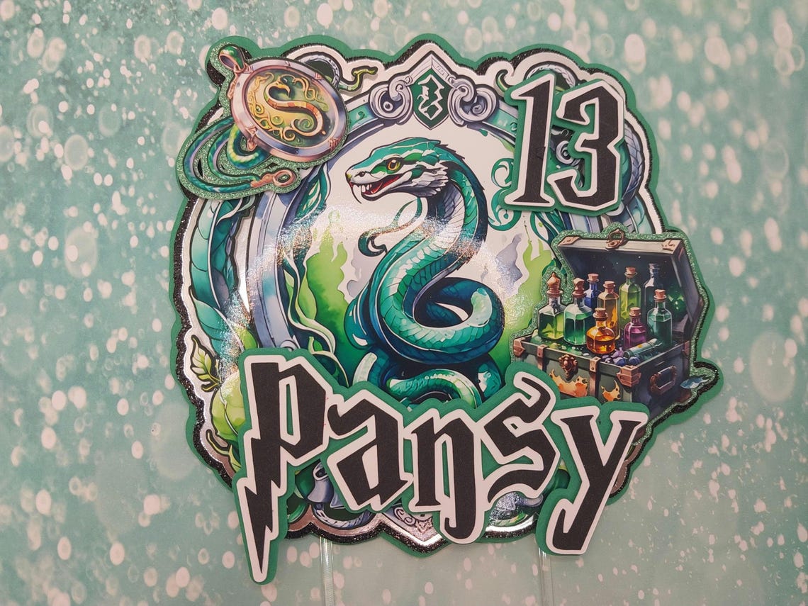 A Choice of 4 Customizable Magic School House Crest Paper Cake Toppers ...