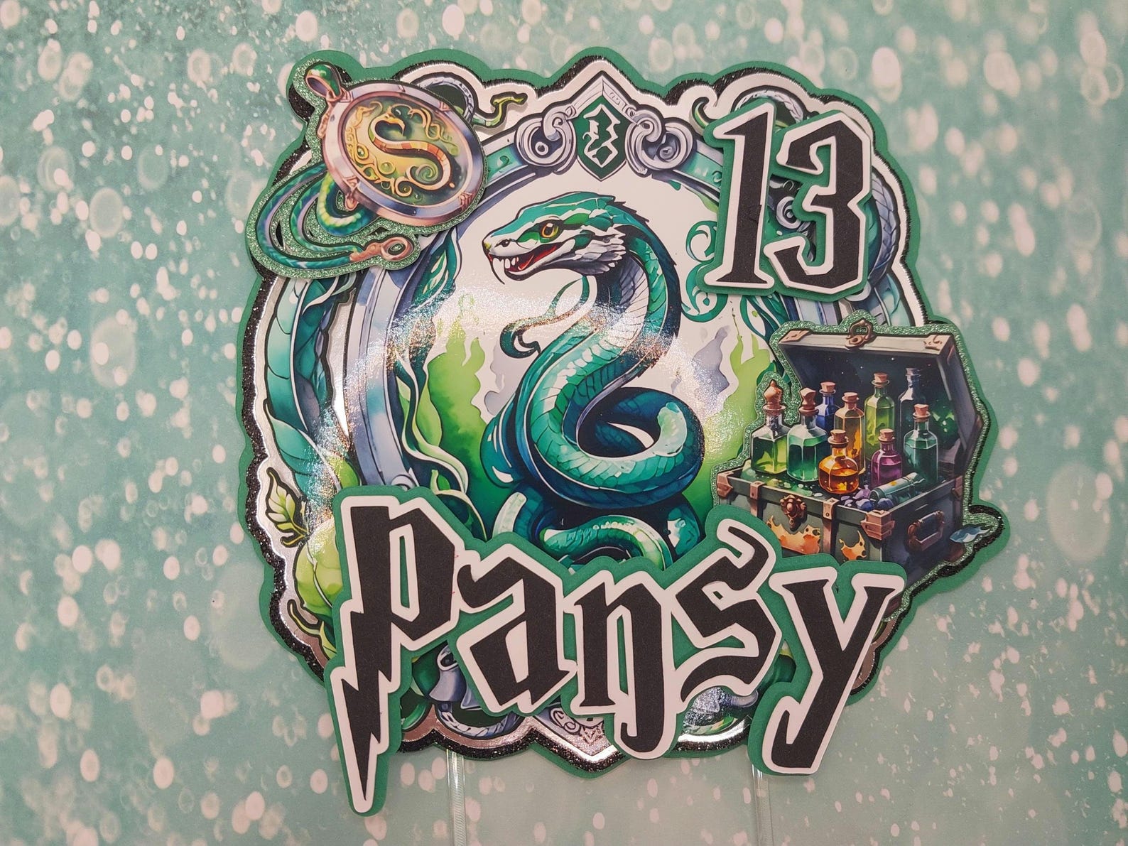 A Choice of 4 Customizable Magic School House Crest Paper Cake Toppers ...