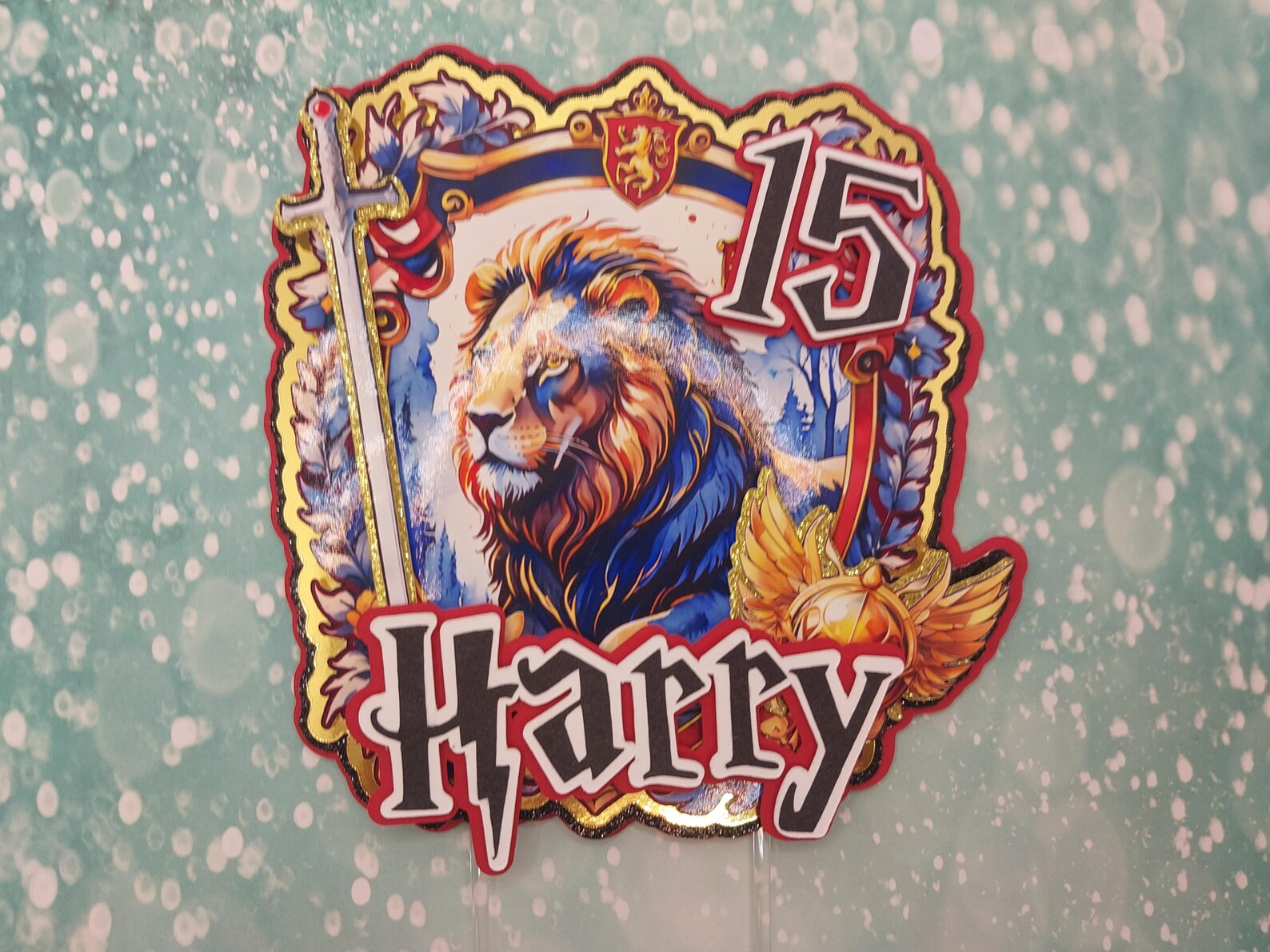 A Choice of 4 Customizable Magic School House Crest Paper Cake Toppers ...