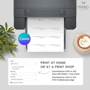 Modern Wedding Place Cards Template Editable Wedding Name Cards ...