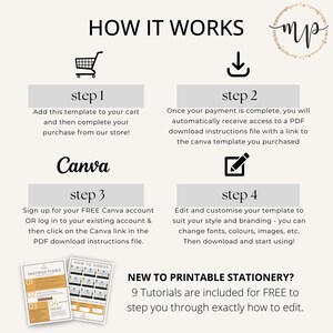 Modern Wedding Program Template, 4x11" Slim Order of Service, Printable ...