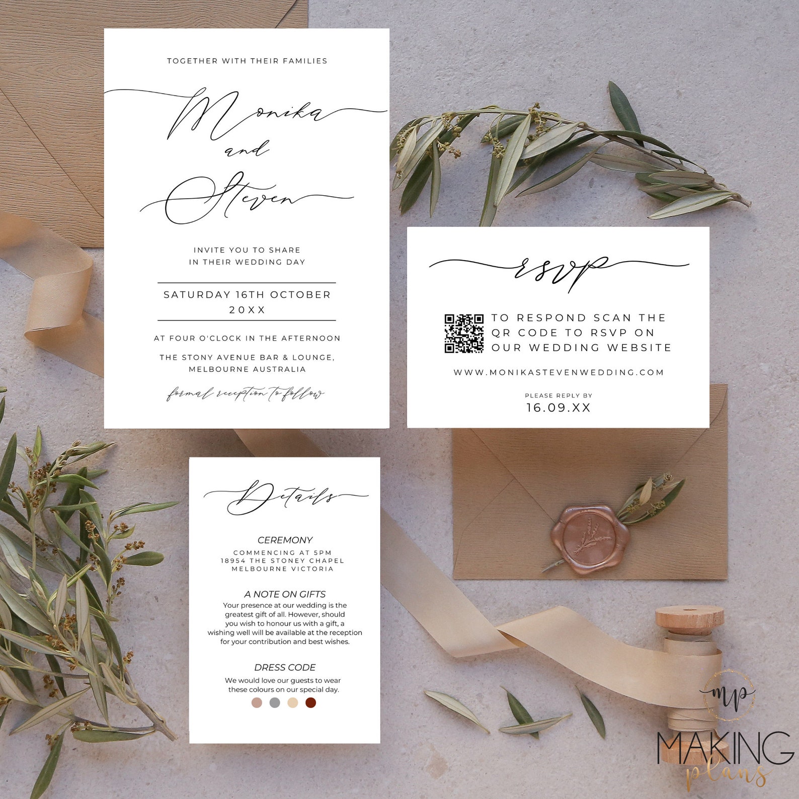 QR Code Rsvp, QR Code Reply Card, Respond to Wedding Invite, Response ...