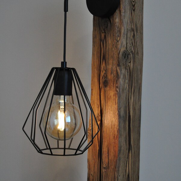 Rustic Wood Lamp - Etsy