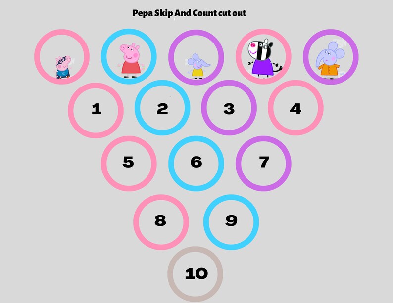 Pepa Skip and Count 1-10 - Etsy